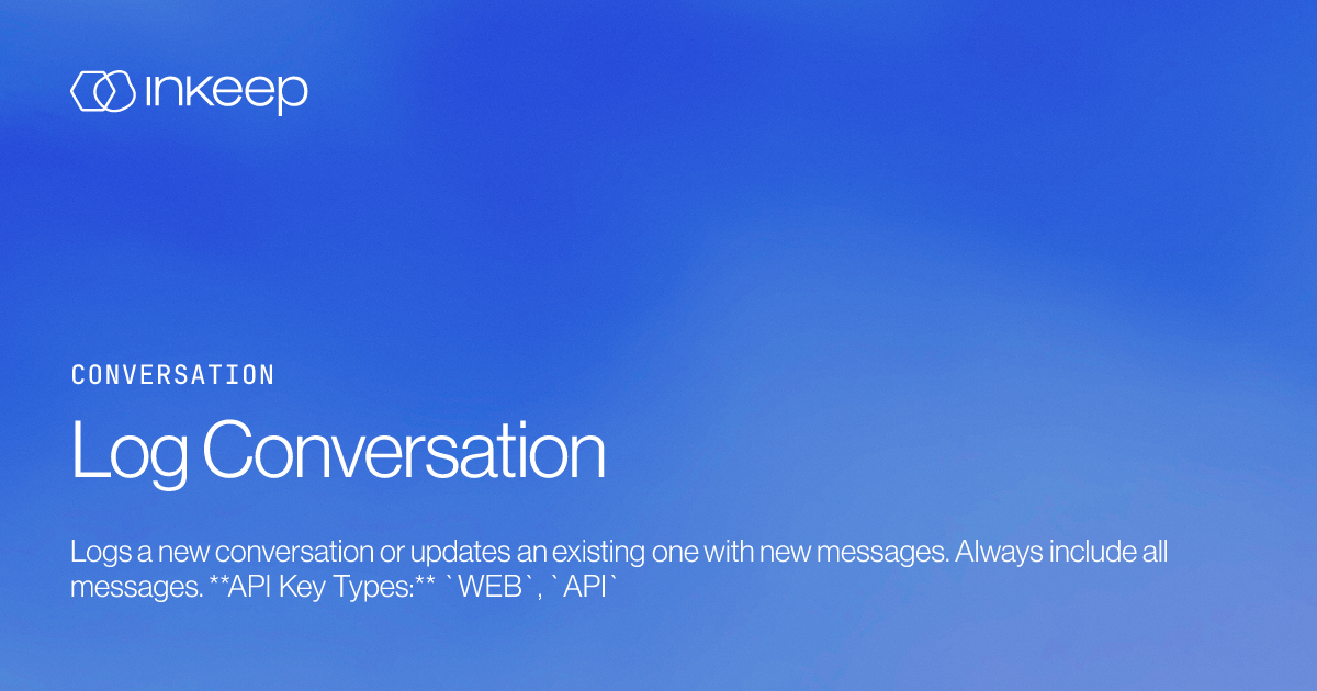 Log Conversation - Inkeep