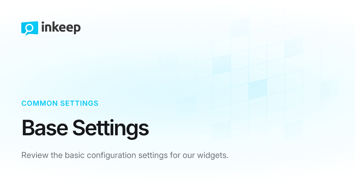 Base Settings - Inkeep