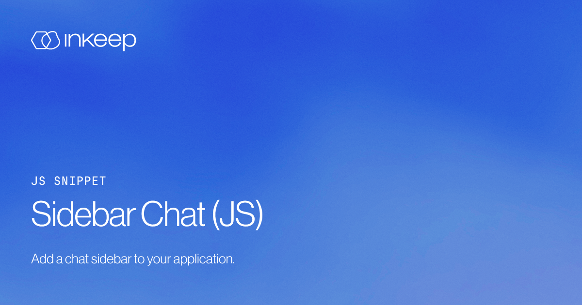 Sidebar Chat (JS) - Inkeep