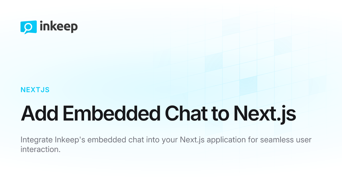 Add Embedded Chat To Nextjs Inkeep 0093